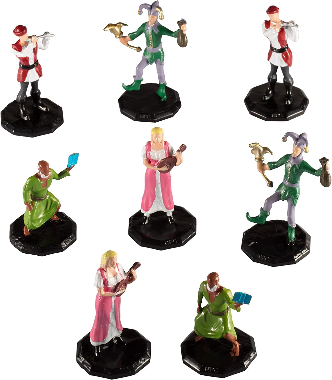 Monster Townsfolk Mini Fantasy Figures - 8pc Hand-Painted Entertainer ...