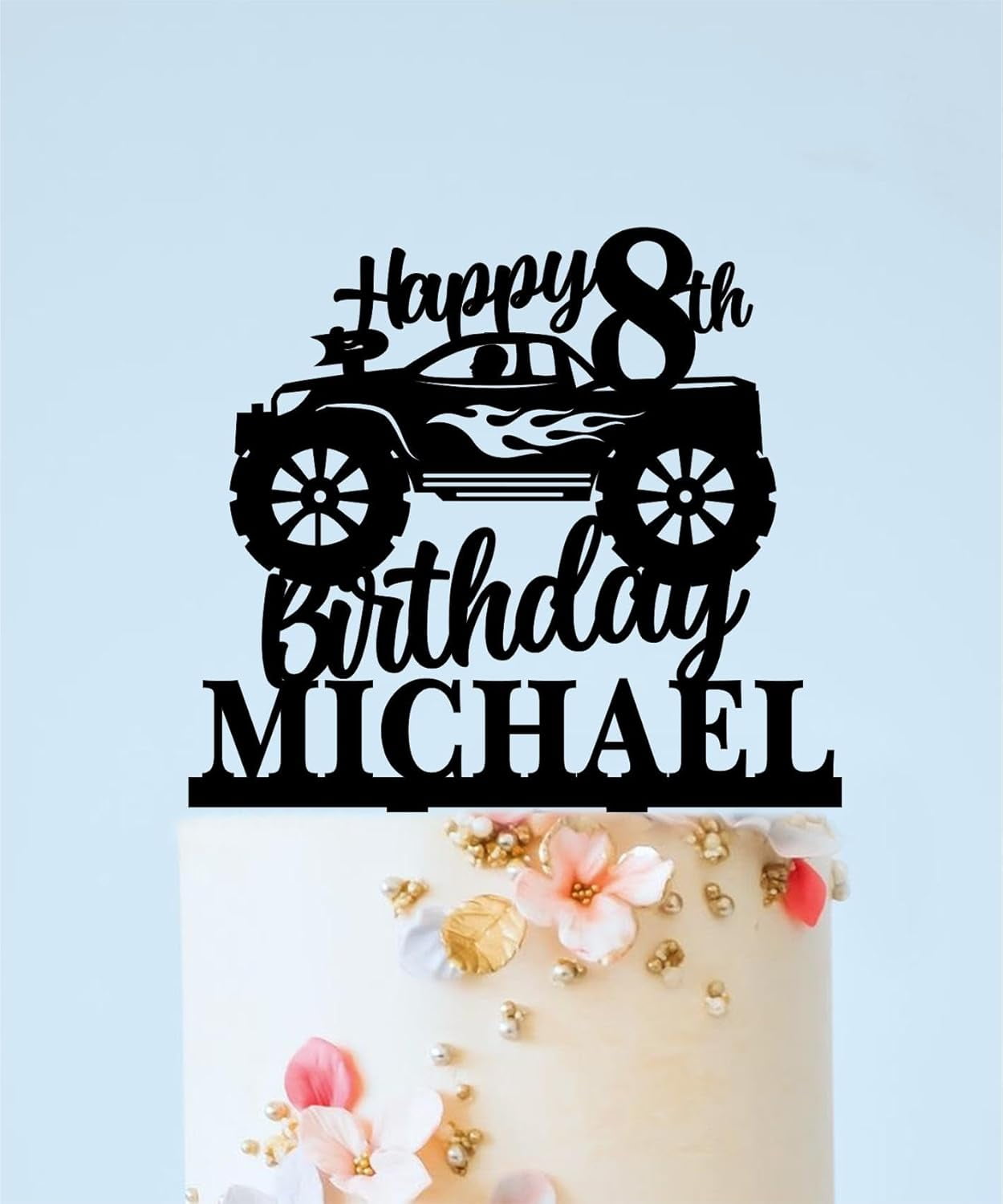 Monster Truck Cake Topper – Big Truck Birthday Decoration, Monster Jam ...