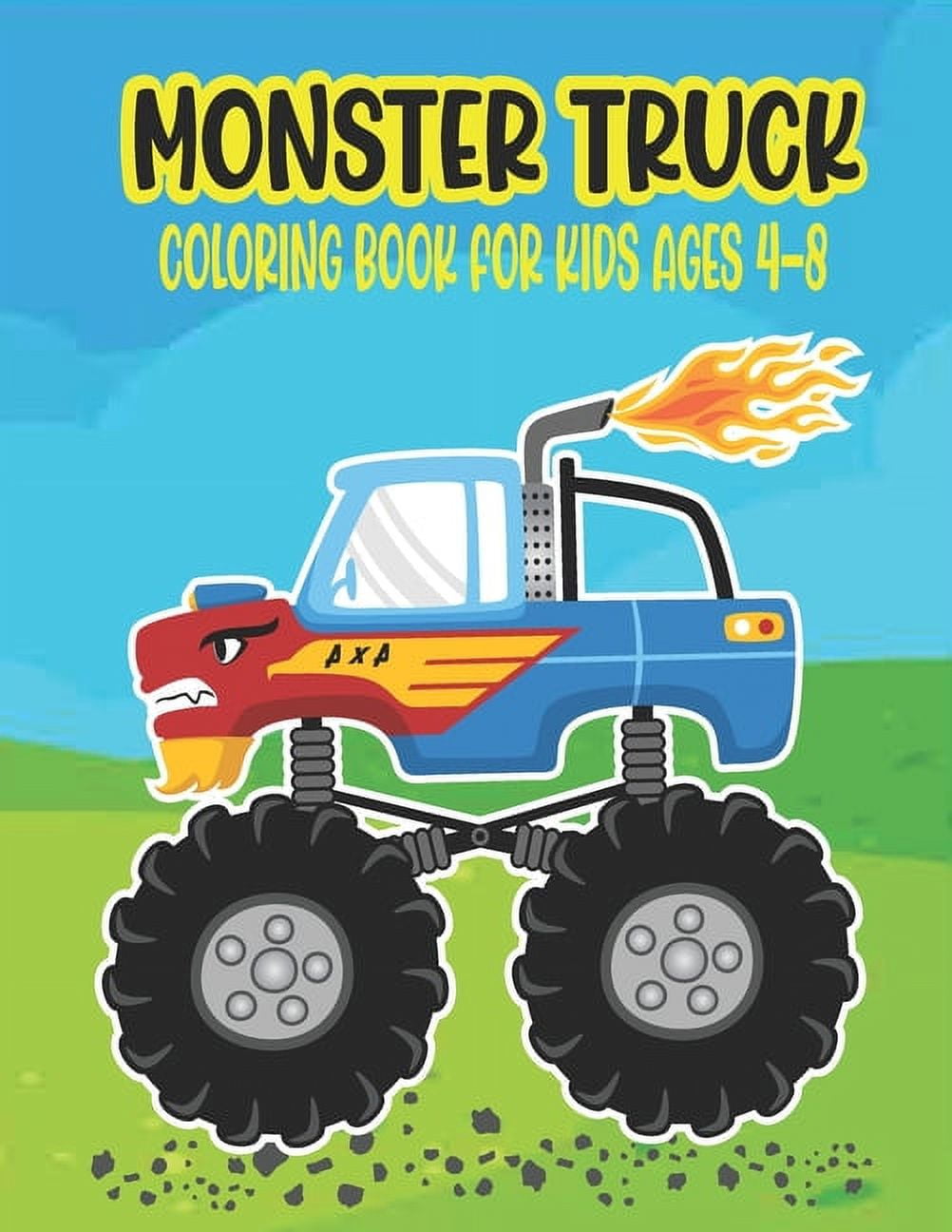 Monster Truck Coloring Book for Kids Ages 4-8: Amazing Coloring Book ...
