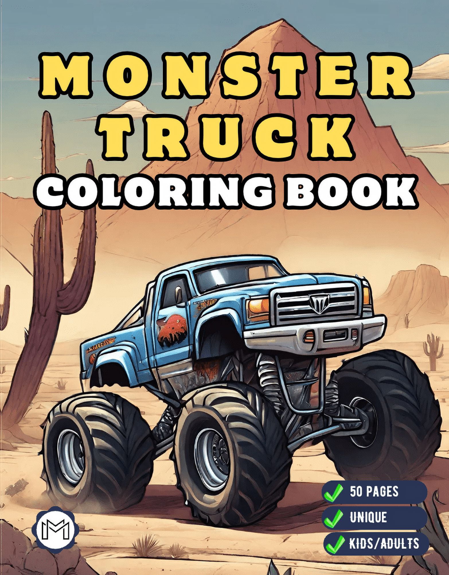Monster Truck Coloring Book For Kids