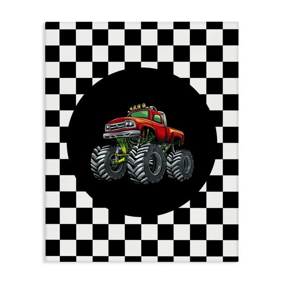 Monster Truck Dude Canvas Wall Art, design by Kim Allen - Walmart.com