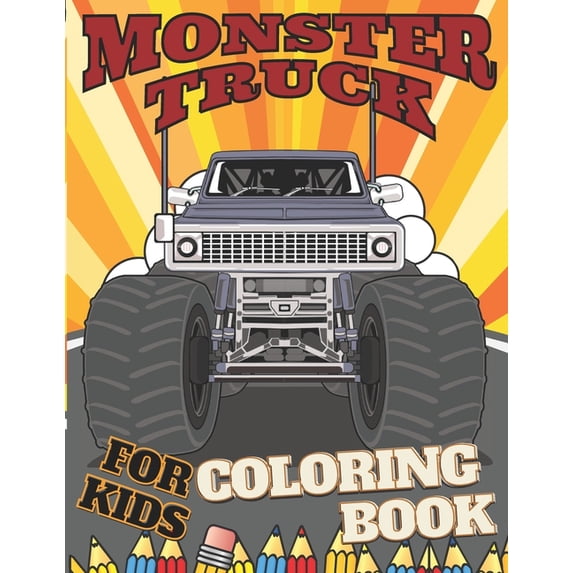 Monster Truck For Kids Coloring Book: 35 Unique Drawing of Monster ...