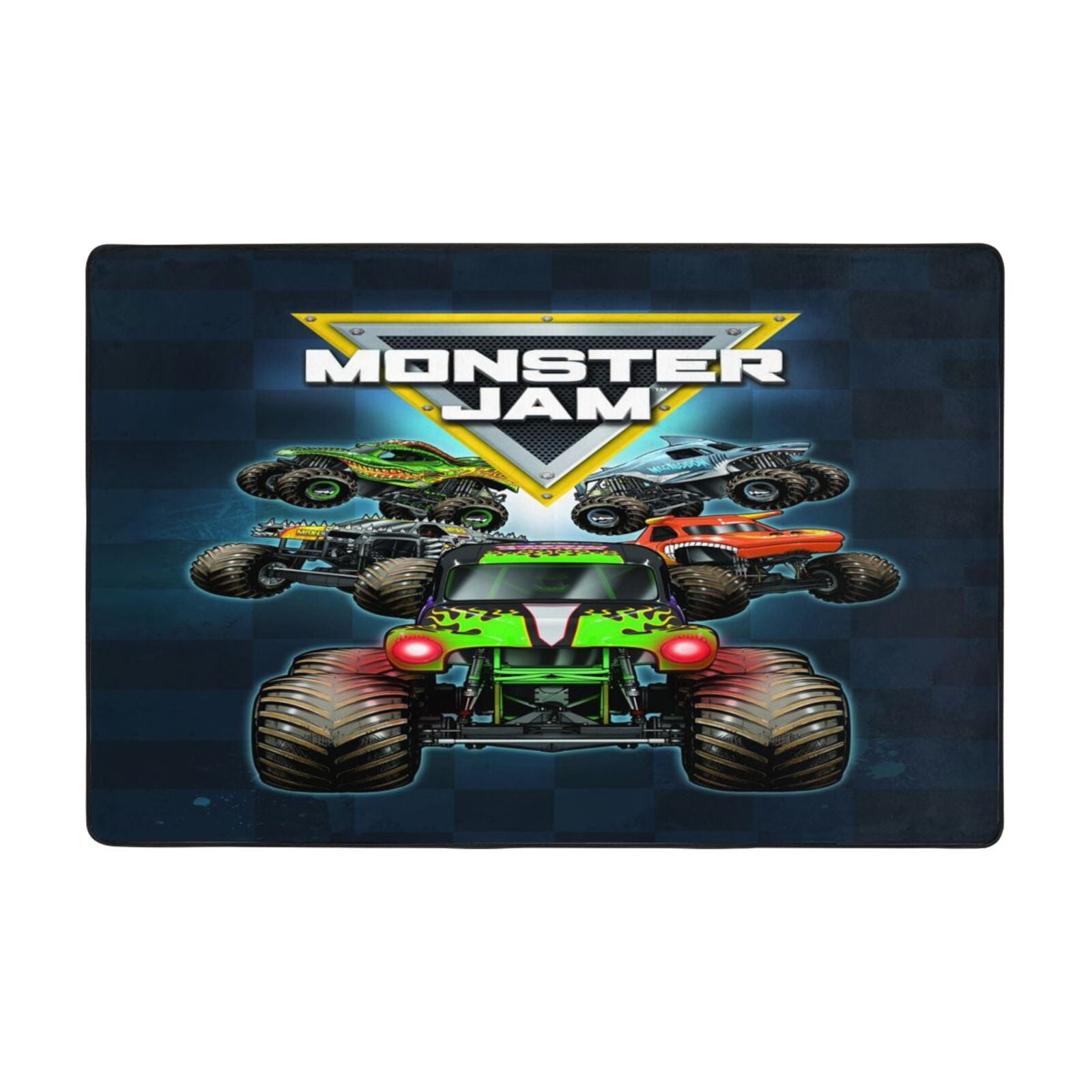 Monster Truck Jam Area Rug Cartoon Rugs Non-Slip Soft Carpet Soft Floor ...