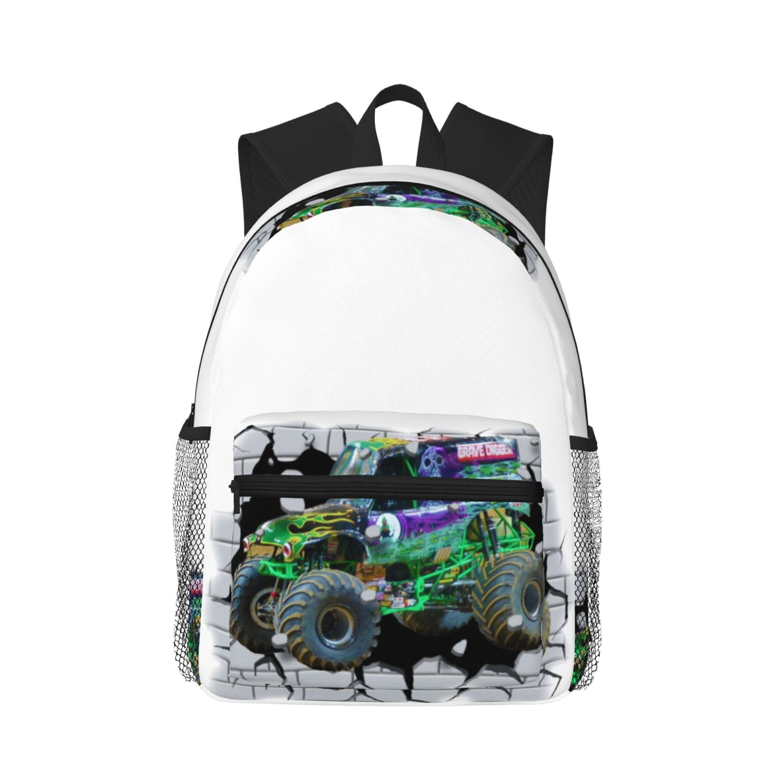 Monster Truck Jam Backpack Laptop Backpack For Women Large Capacity ...