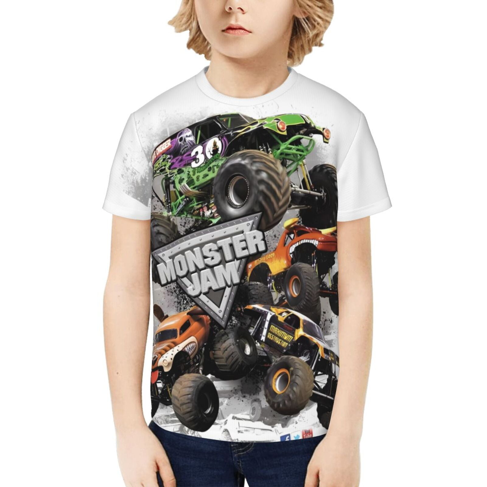 Monster Truck Jam Kids T-Shirt 3d Printed Graphic T-Shirts Boys And ...