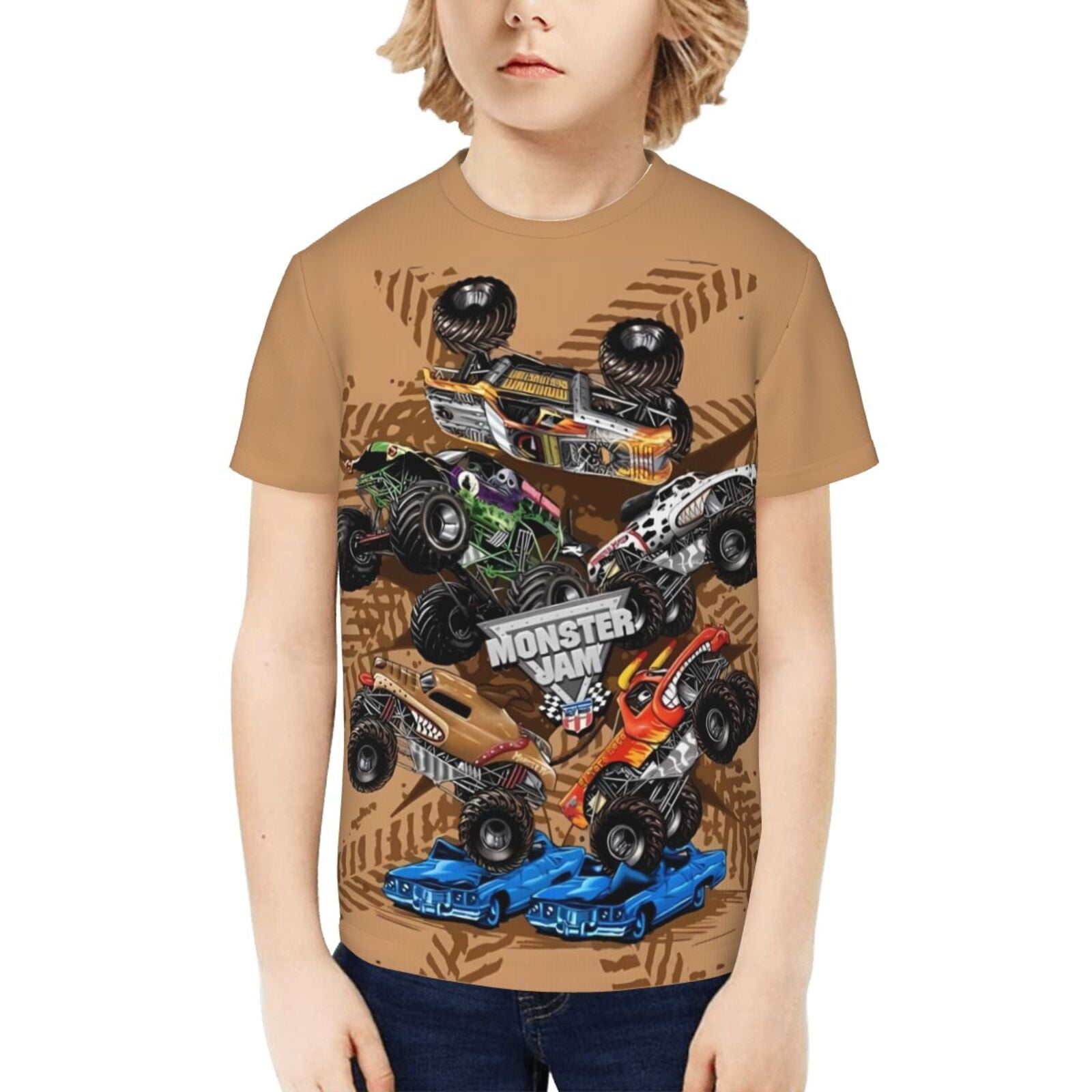 Monster Truck Jam Kids T-Shirt 3d Printed Graphic T-Shirts Boys And ...