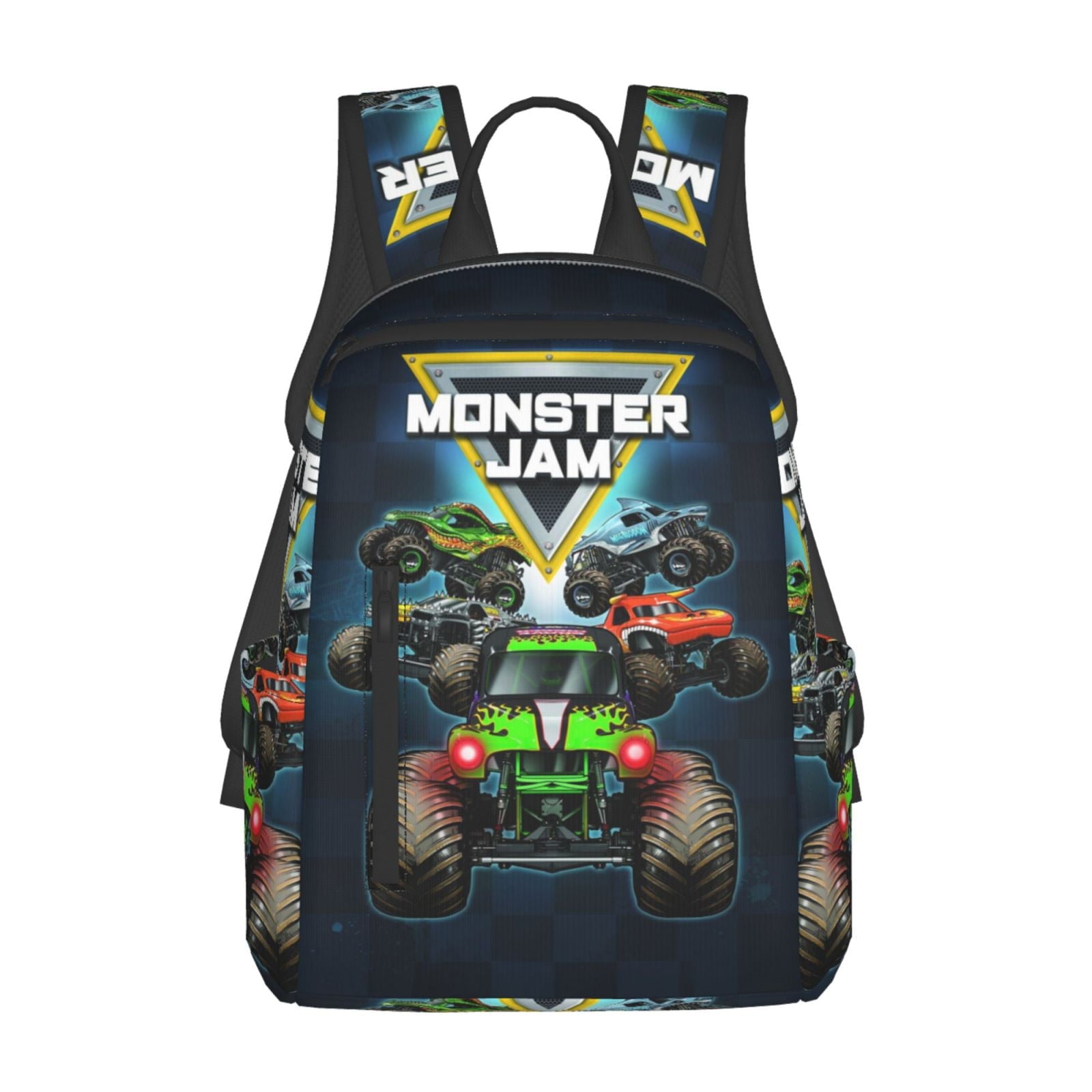 Monster Truck Jam Laptop Backpack with Compartment Cartoon Printed ...