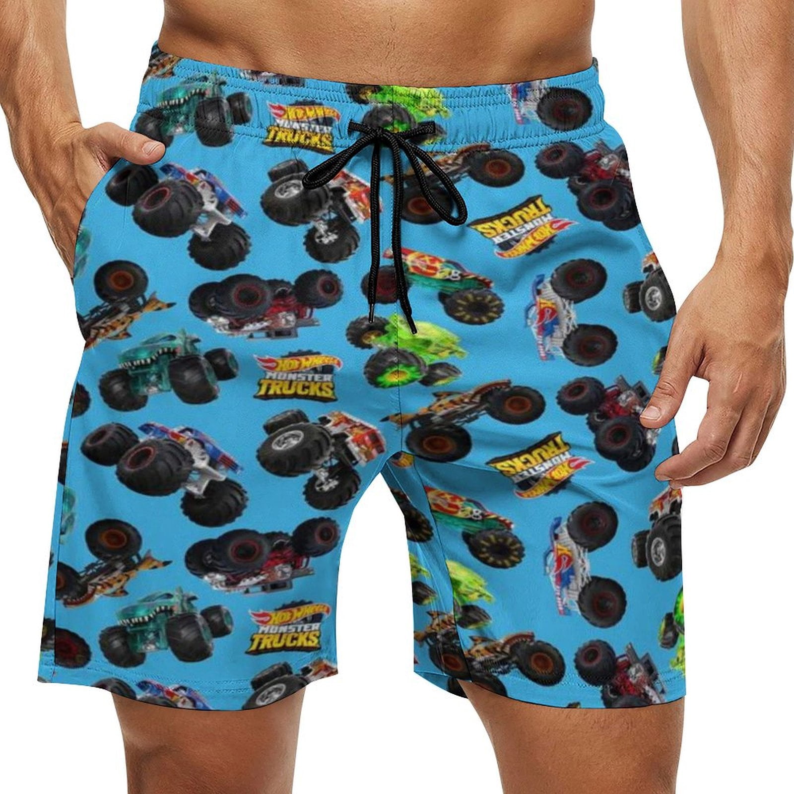 Monster Truck Jam Men's Beach Shorts Swim Trunks Quick Dry Casual ...
