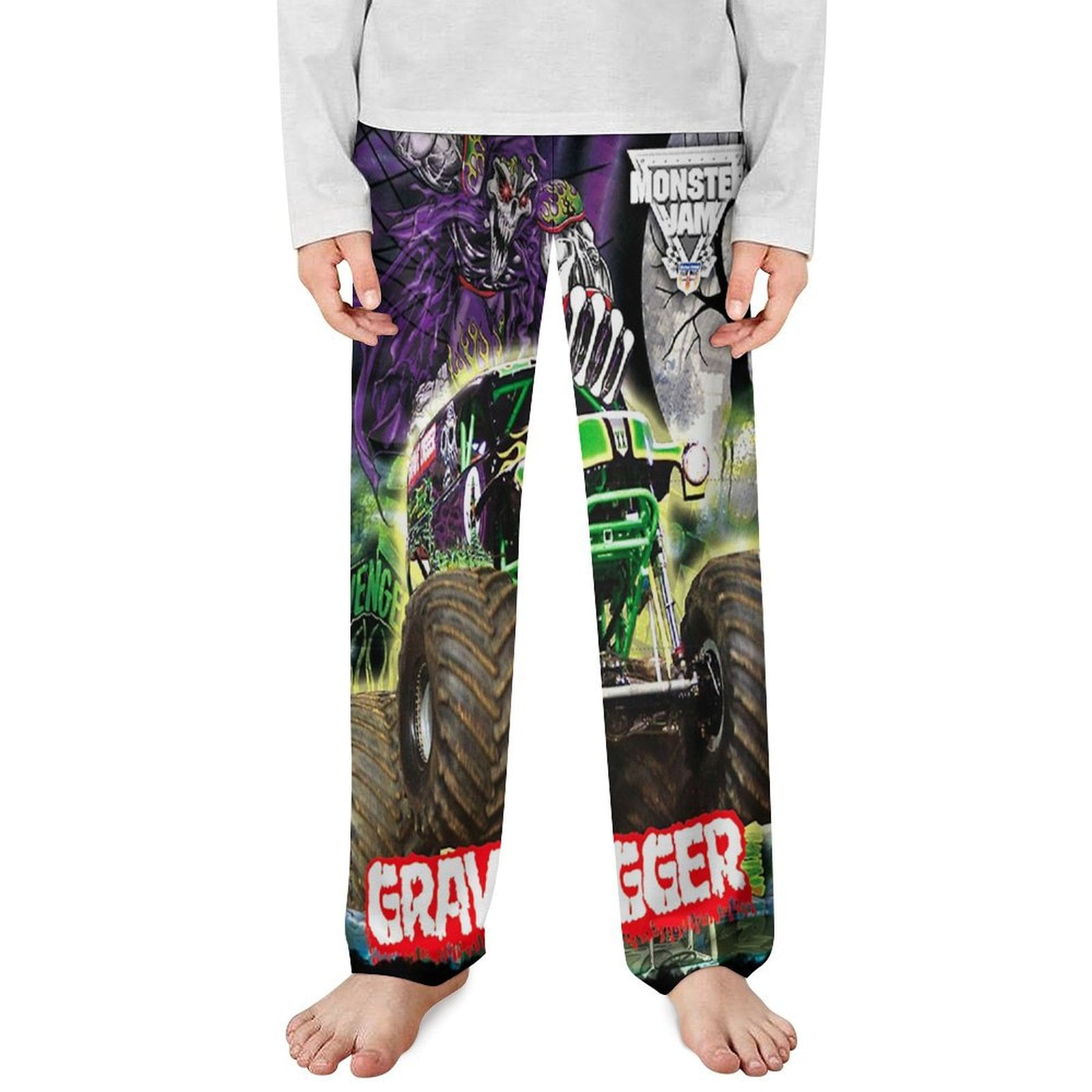 Monster Truck Jam Pajamas for Boys Girls Cute Cartoon Print Kawaii ...