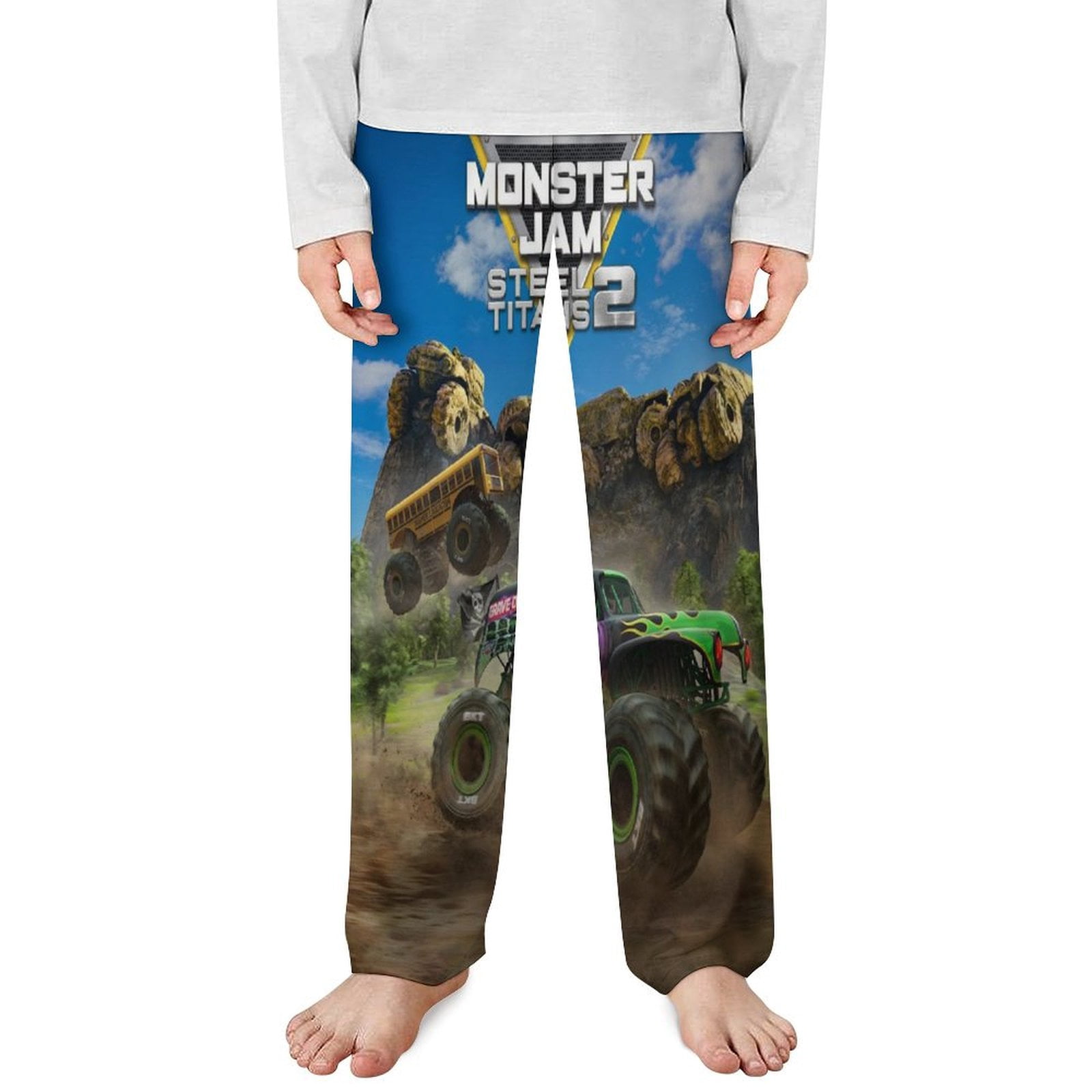 Monster Truck Jam Pajamas for Boys Girls Cute Cartoon Print Kawaii ...