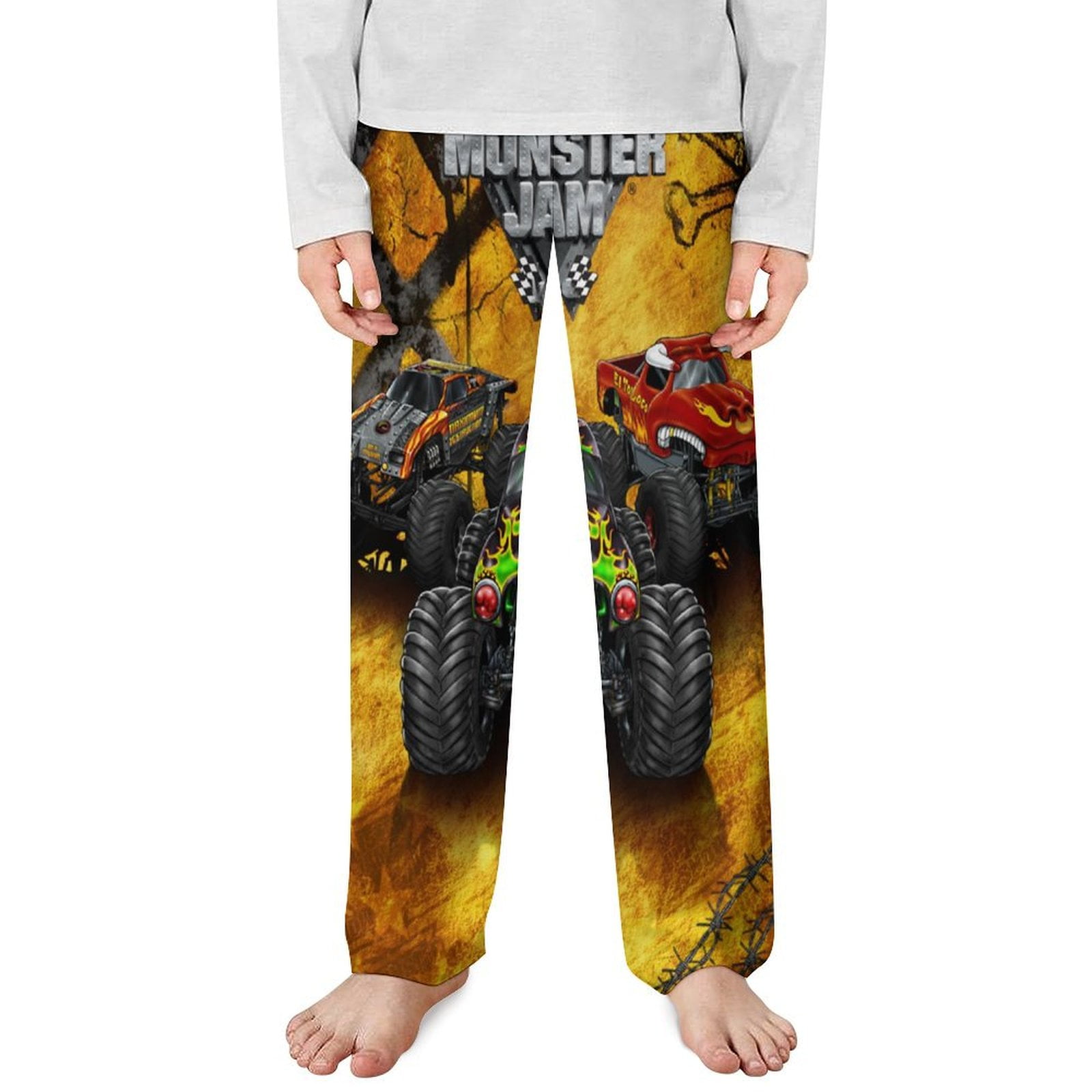 Monster Truck Jam Pajamas for Boys Girls Cute Cartoon Print Kawaii ...