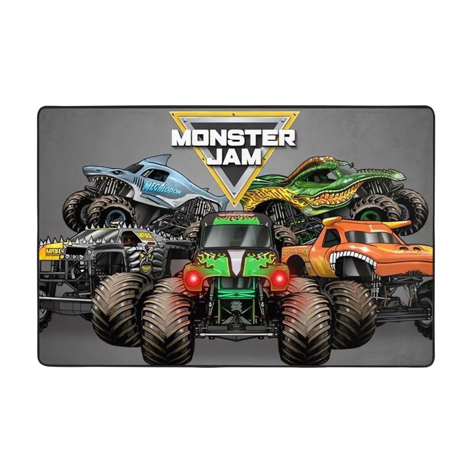 Monster Truck Jam Rugs Washable Cover Floor Rug Carpets Bathroom ...
