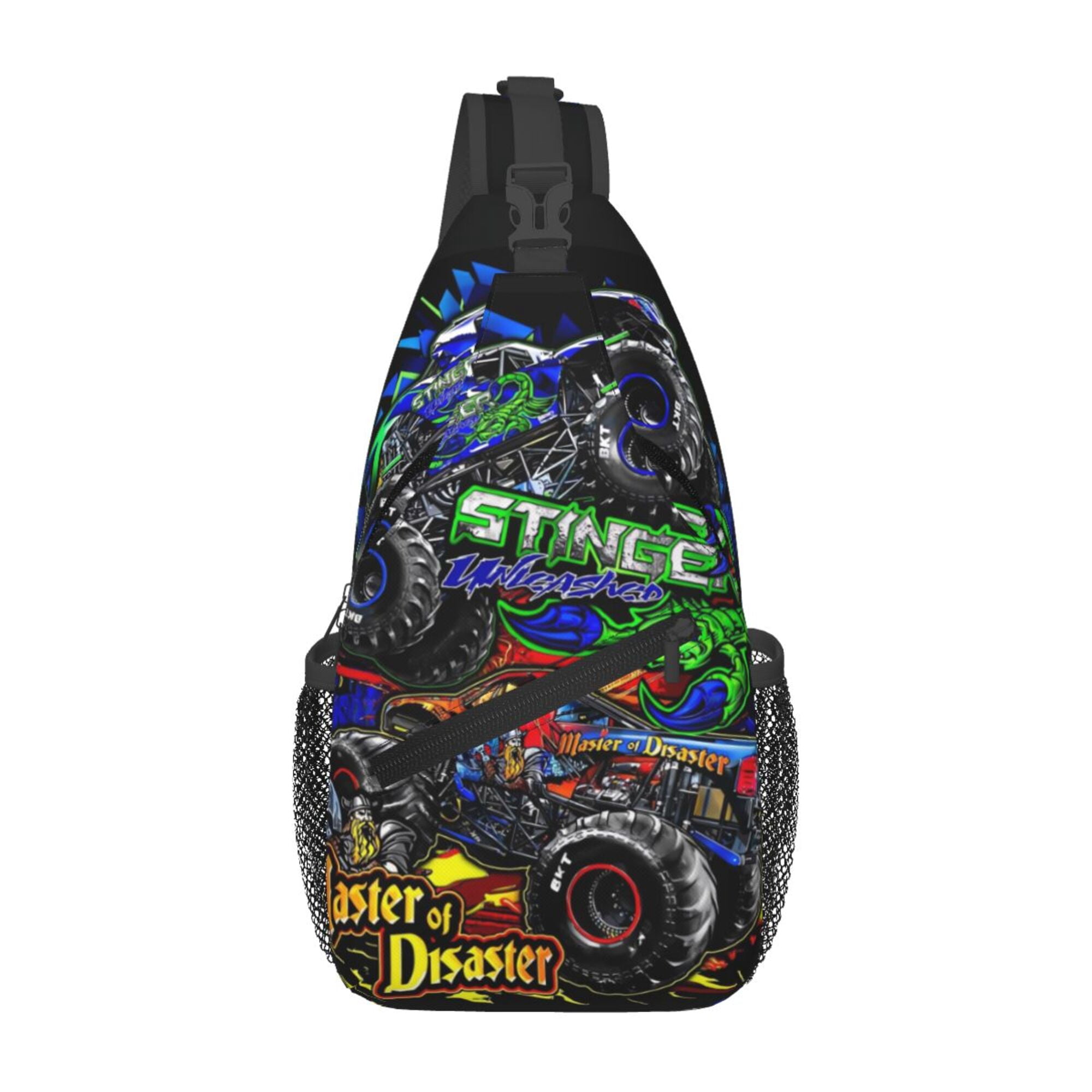 Monster Truck Jam Sling Bag Crossbody Sling Backpack Chest Bag Daypack ...