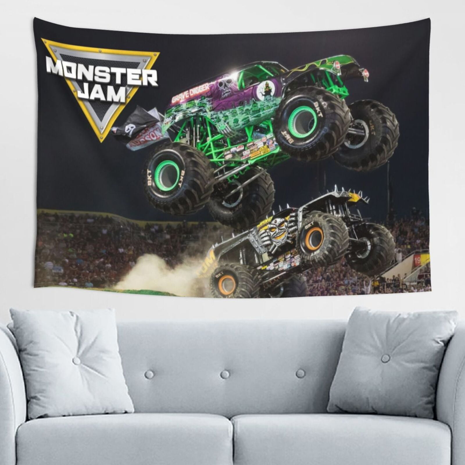 Monster Truck Jam Tapestry Wall Hanging Home Decoration Wall Blanket ...