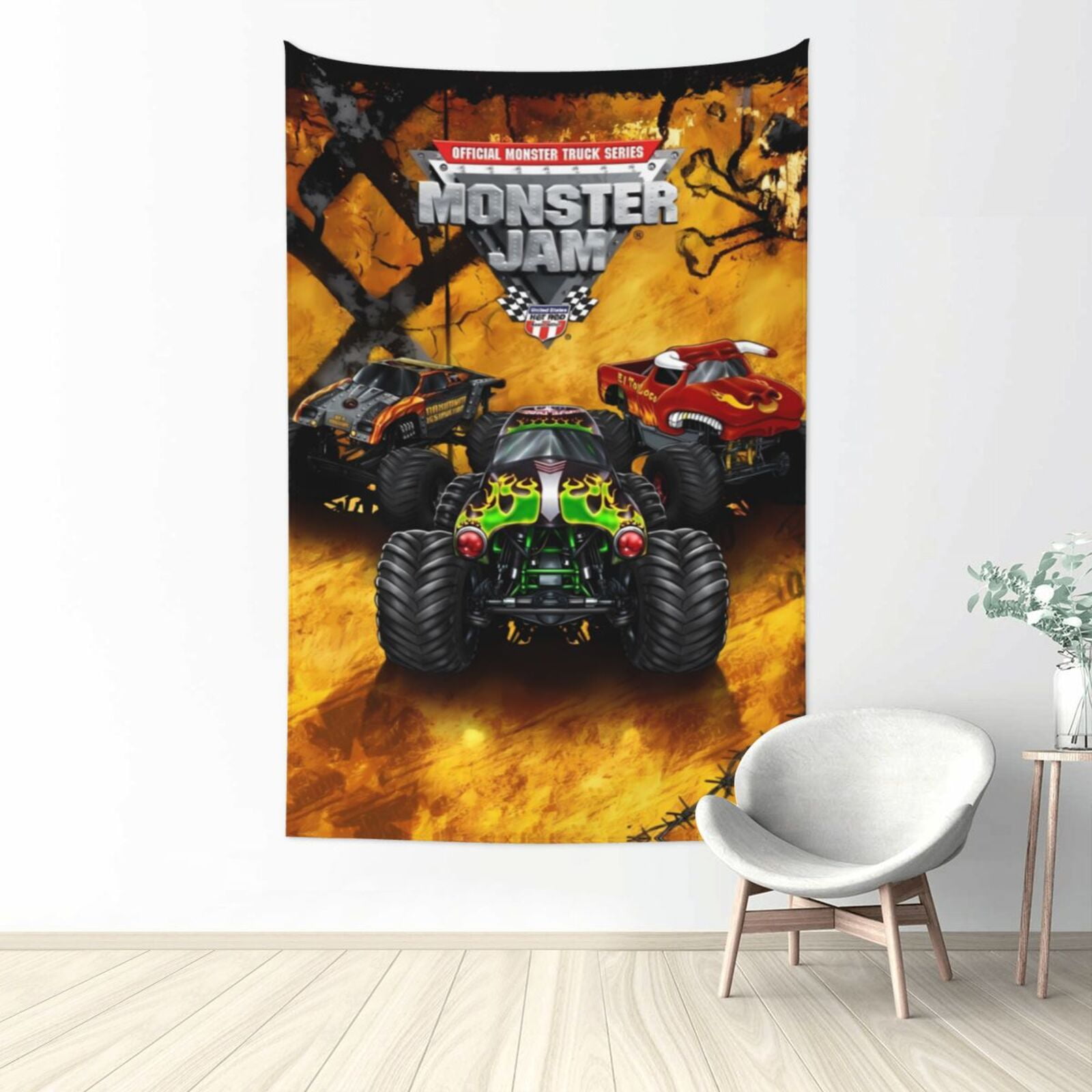 Monster Truck Jam Tapestry Wall Hanging Home Decoration Wall Blanket ...