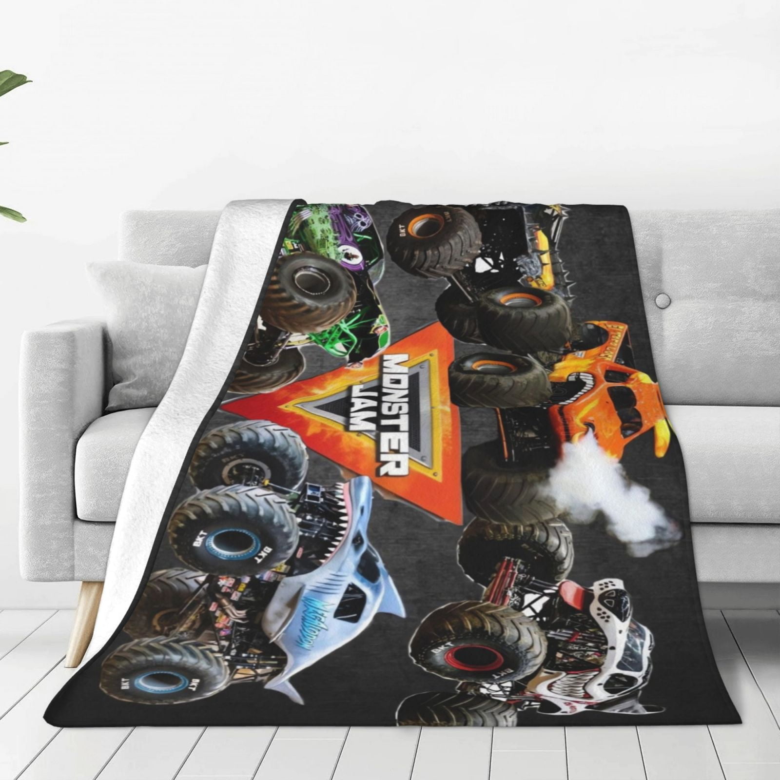 Monster Truck Jam Throw Blanket Couch Bed Sofa Soft Lightweight Warm ...