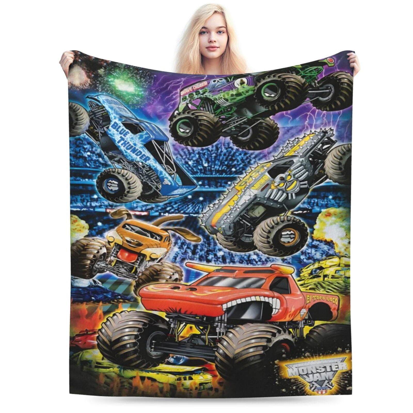 Monster Truck Jam Ultra-Soft Micro Fleece Blanket Cozy Blanket Thick ...