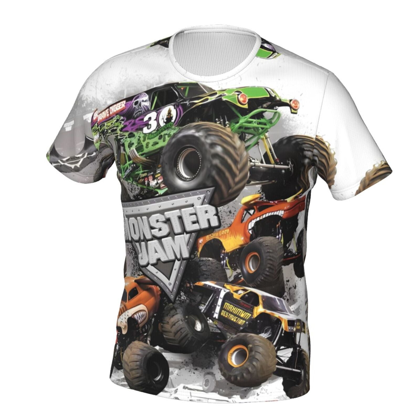 Monster Truck Jam Unisex 3d Pattern Printed Short Sleeve T-Shirts ...