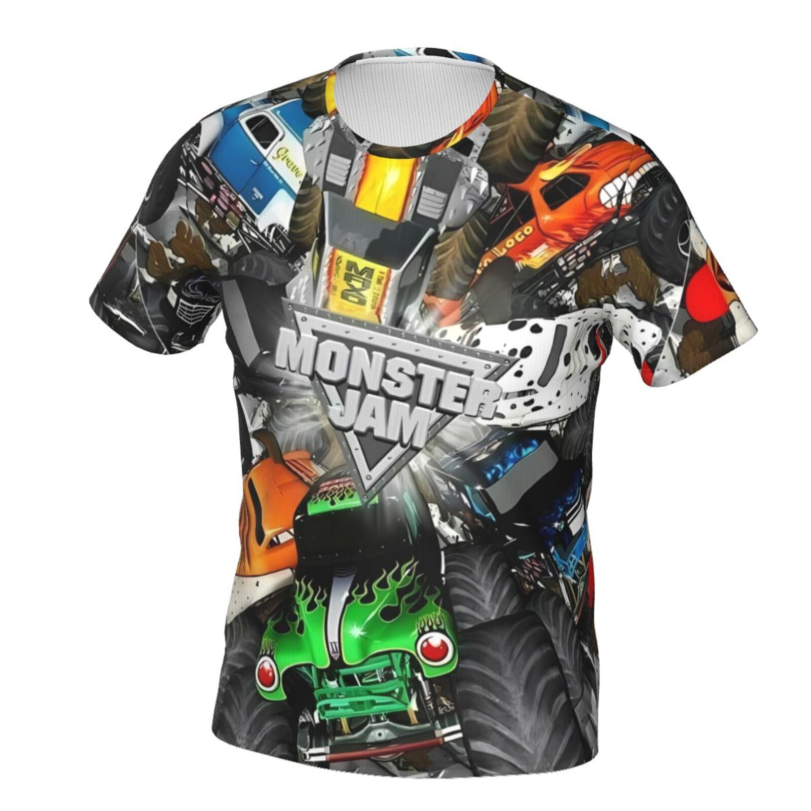 Monster Truck Jam Unisex 3d Pattern Printed Short Sleeve T-Shirts ...