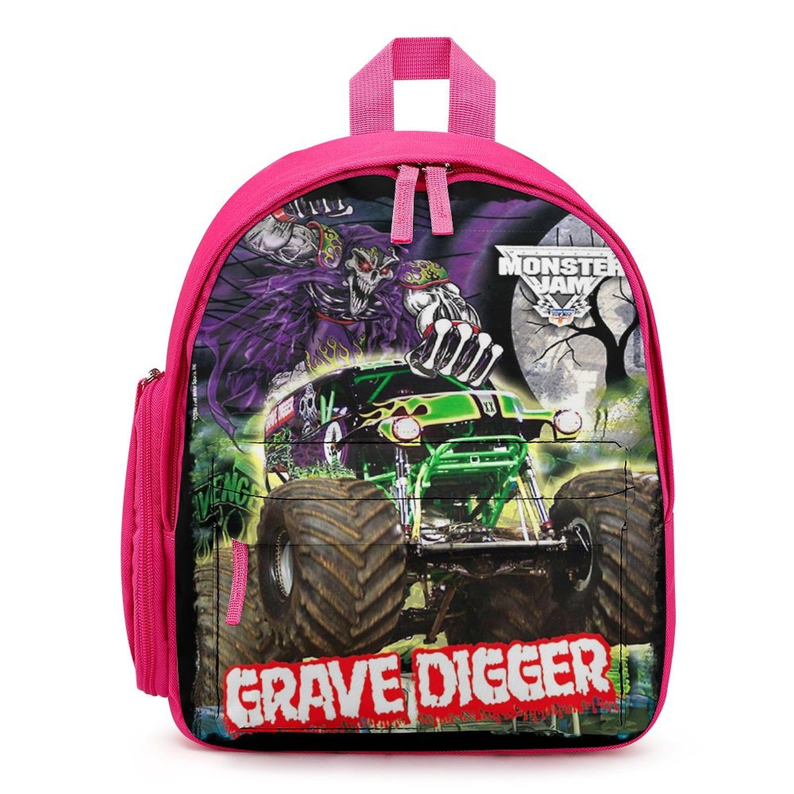 Monster Truck Jam Elements Kids Backpacks with Name Tag Kindergarten ...