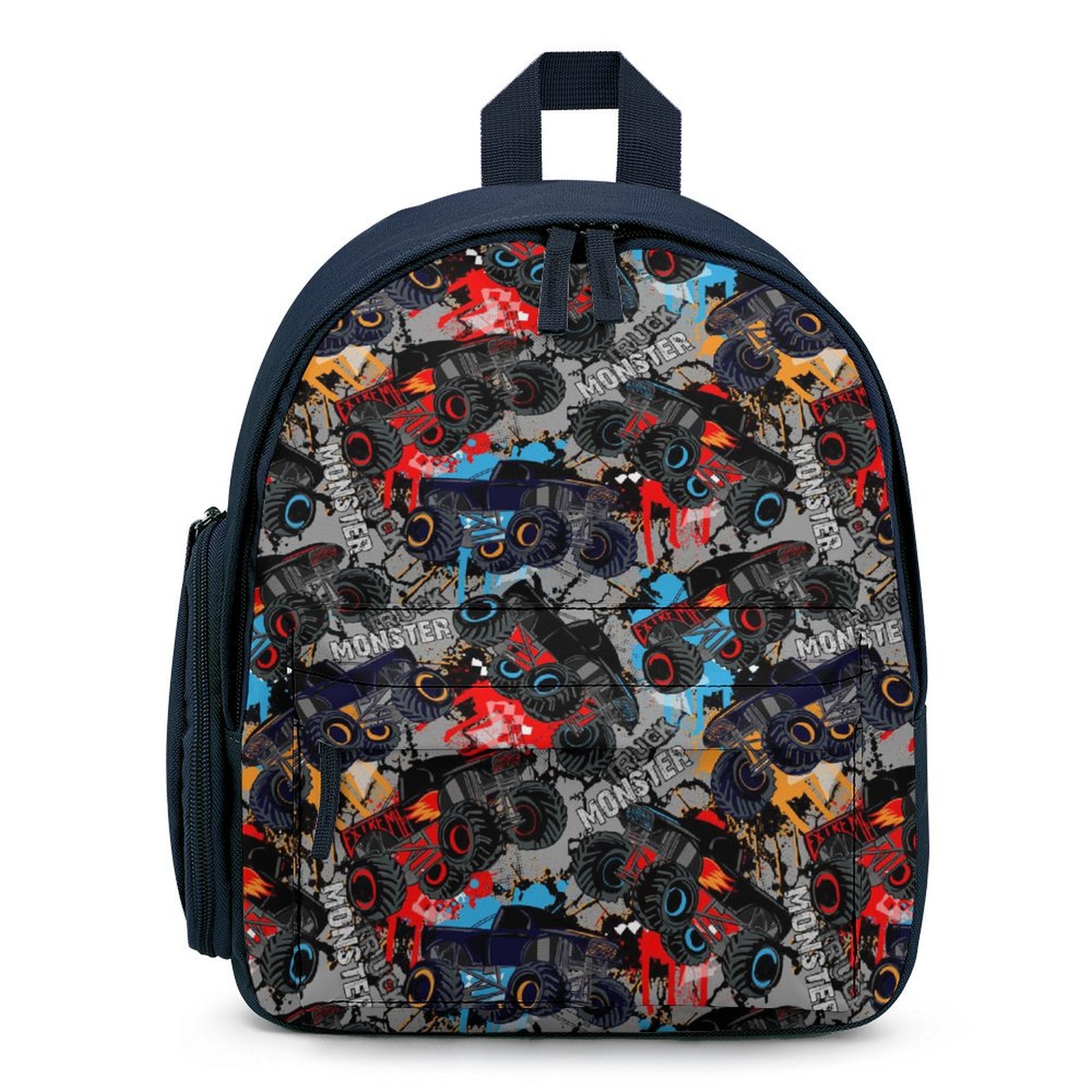 Monster Truck Jam Elements Kids Backpacks with Name Tag Kindergarten ...