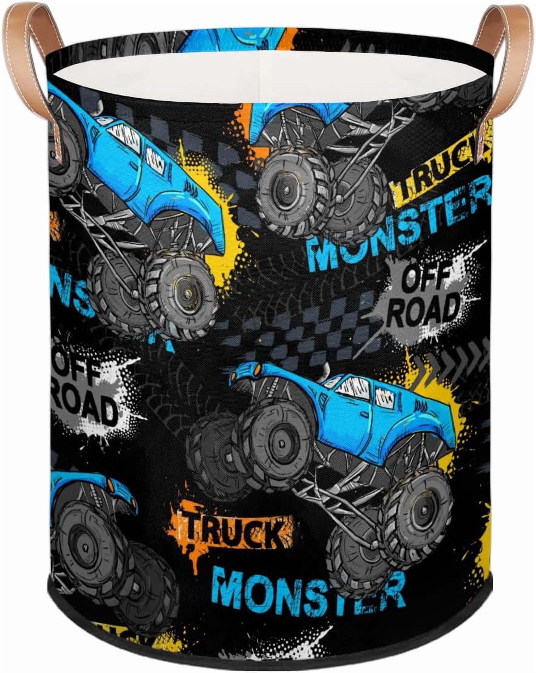 Monster Truck Large Laundry Basket Hamper Collapsible Storage Bin for ...