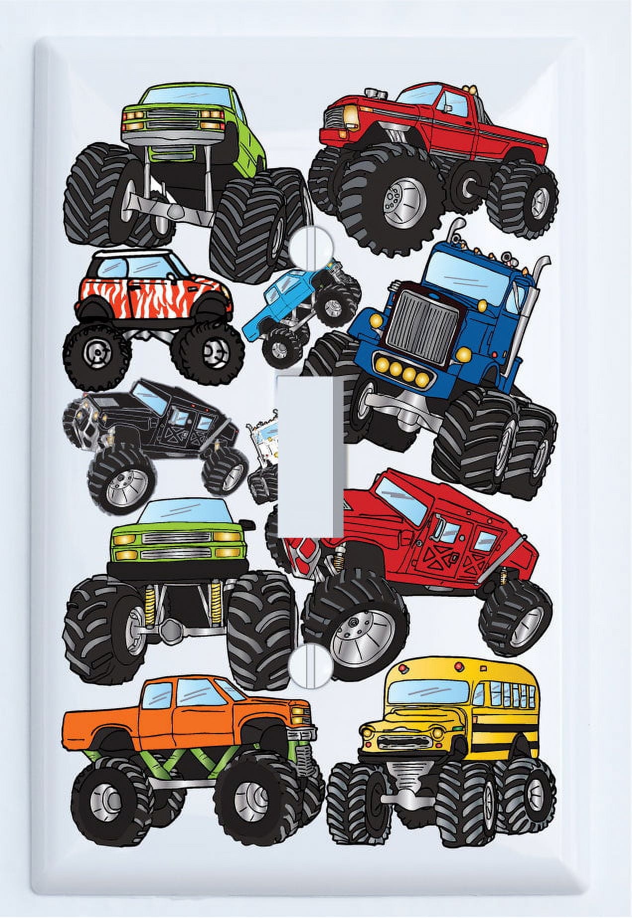 Monster Truck Light Switch Plates and Outlet Covers Monster Truck ...
