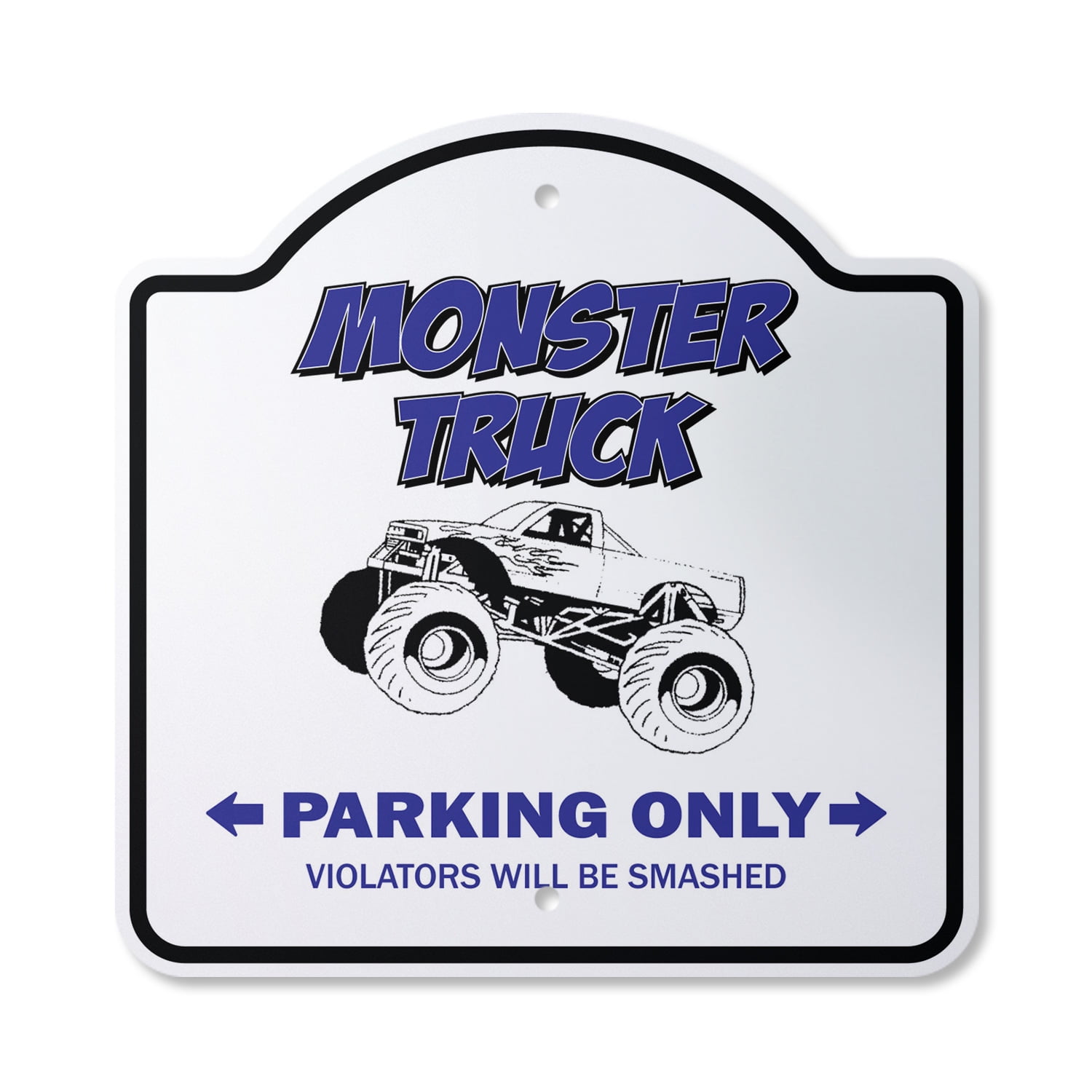 Monster Truck Parking 10” x 10” Sign | Indoor/Outdoor Plastic ...