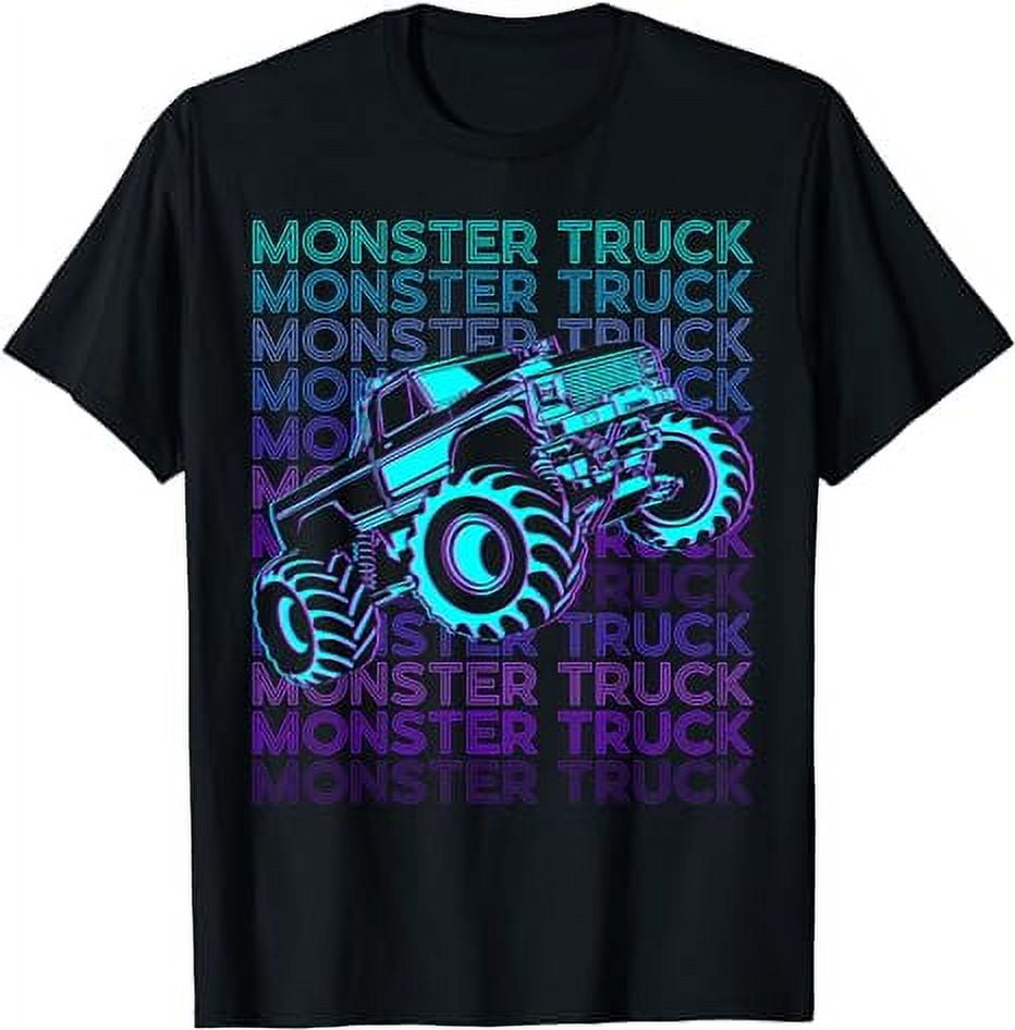 Monster Truck Retro T-Shirt - Walmart.com