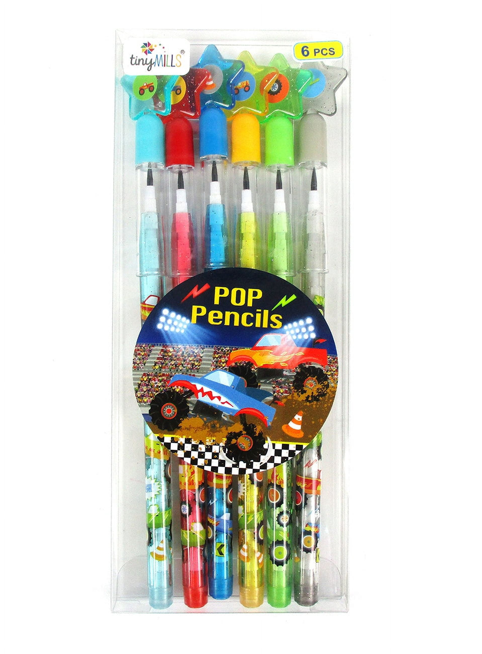 Monster Truck Stackable Point Pencils - Set of 6 - Walmart.com