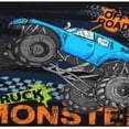 Monster Truck Themed Kids Rug with Brick Wall Background - Walmart.com