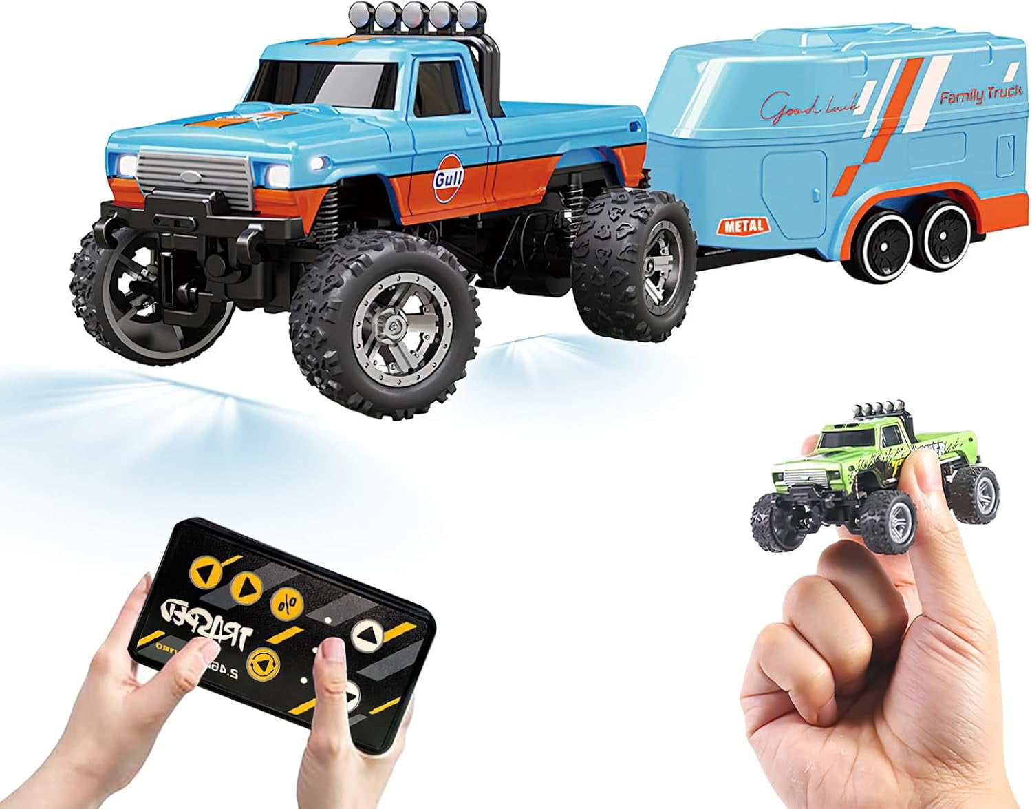 Monster Truck Toys,2.4G Remote Control Monster Truck, Mini RC Monster ...