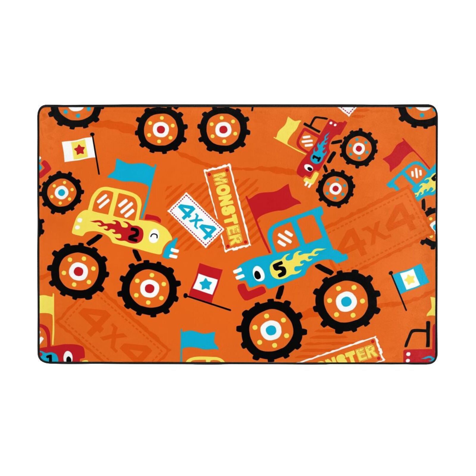 Monster Truck,Truck Cartoon Bathroom Rugs Non Slip Washable, 60x39in ...