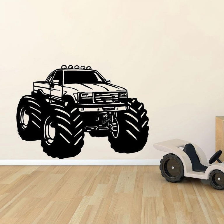 Monster Truck Bedroom Decor Monster Truck Wall Decal Sticker Mural