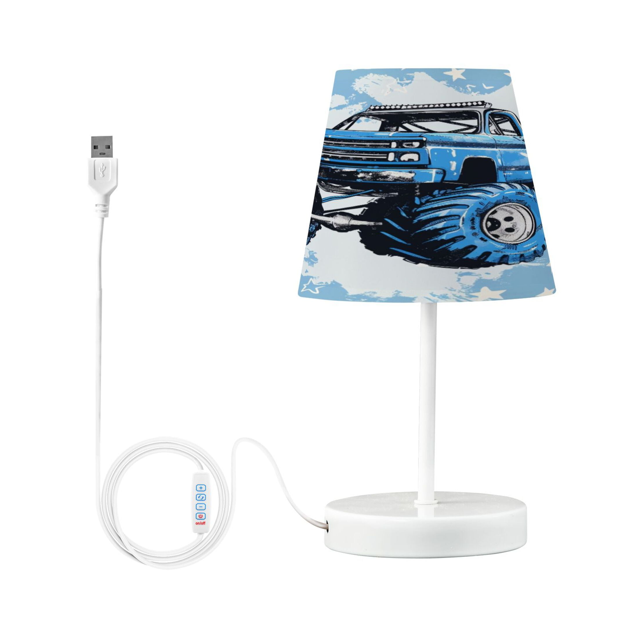 Monster Truck and Star Desk Lamp LED Table Nightstand Lamps with 3 ...