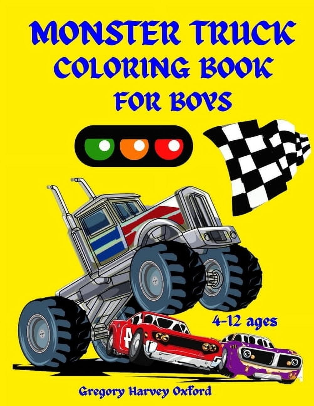 Monster Truck coloring book for boys: Great gift for boys ages 4-8,2-4 ...