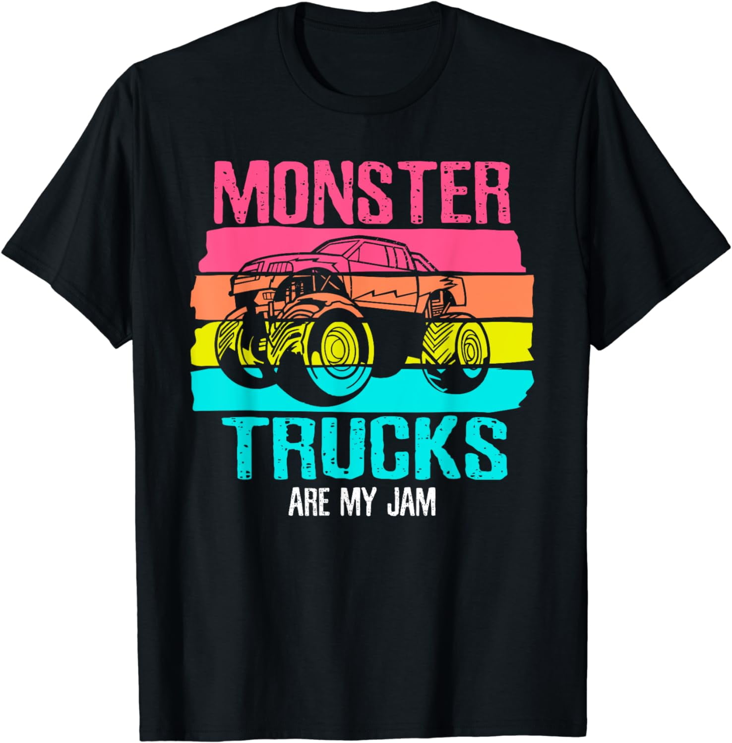 Monster Trucks Are My Jam Engines Truck Car Lovers Trucker T-Shirt ...