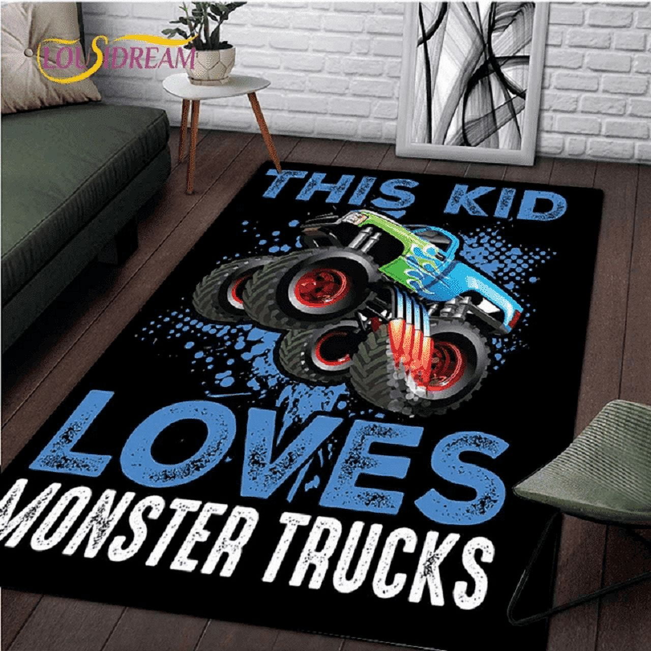 Monster Trucks Carpet 47''x71'' Bedroom Sofa Rug Door Mat Kitchen ...