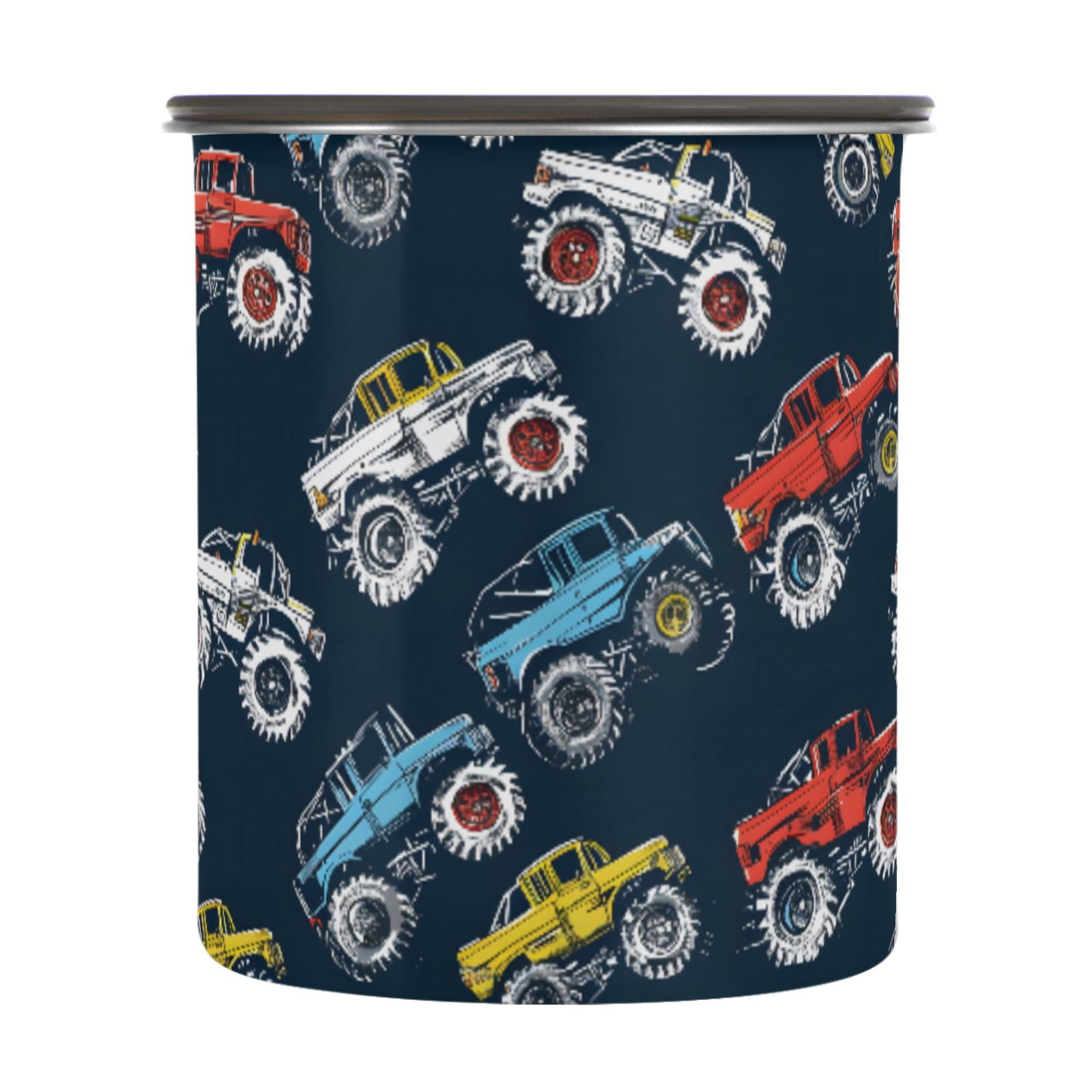 Monster Trucks Comic Style Airtight Coffee Bean Canister 30oz Food ...
