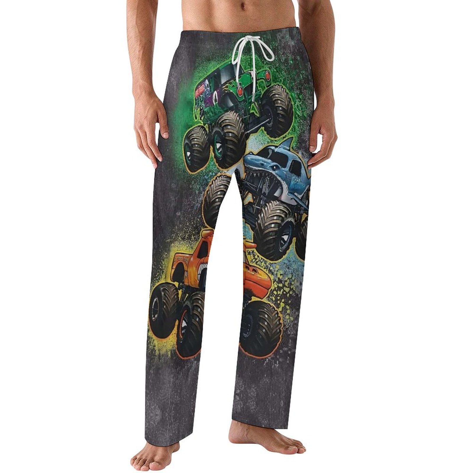 Monster Trucks-Jam Men's Pajamas Long Pants Home Pjs Sleepwear Pant ...