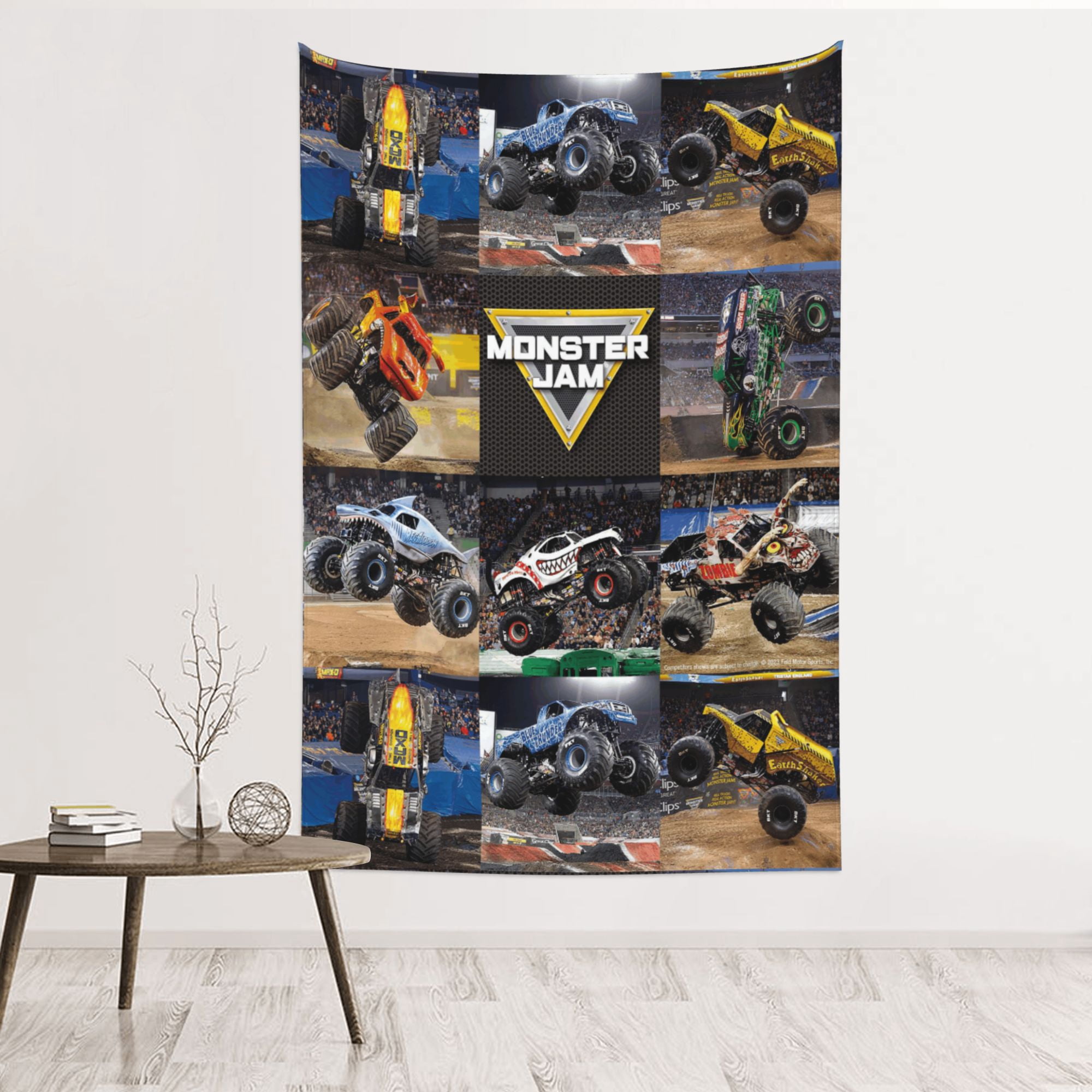 Monster Trucks-Jam Tapestry Banner 60 X 40 inch Decor Art Tablecloth ...