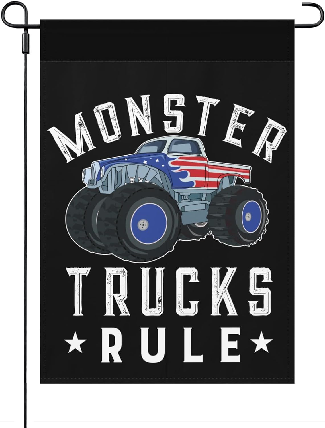 Monster Trucks Rule Yard Flags One Size Double SidedDecorative Garden ...