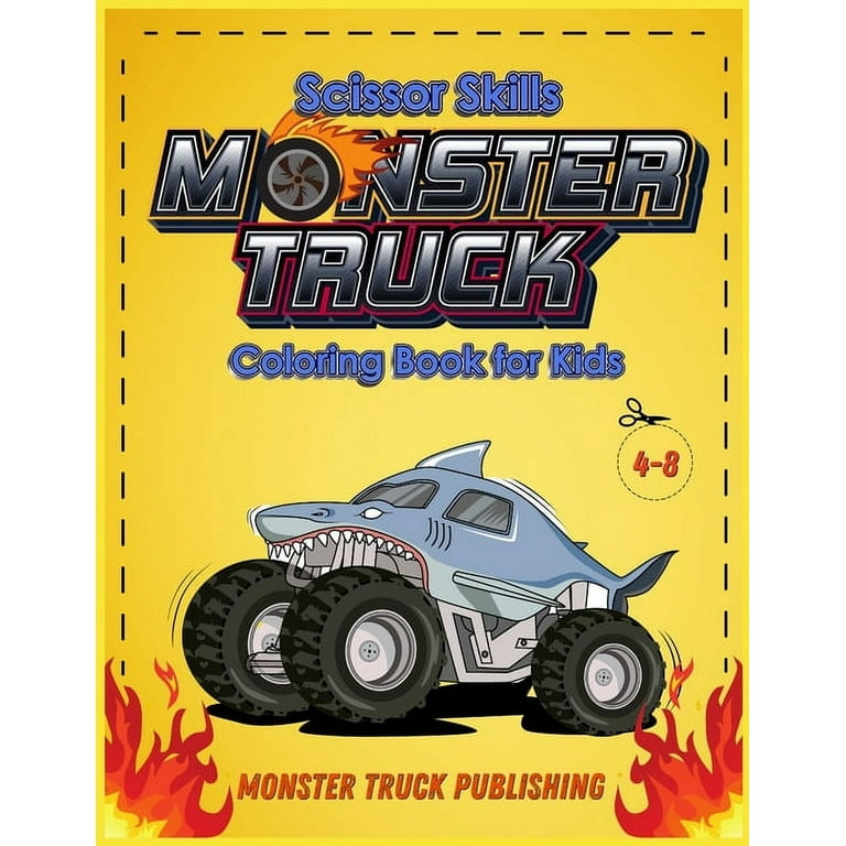 monster trucks colouring pages coloring