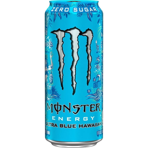 Monster Ultra Blue Hawaiian Sugar Free Energy Drink - 16 fl oz Can ...