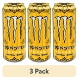 (3 pack) Monster Ultra Gold, Sugar Free Energy Drink, 16 fl oz ...