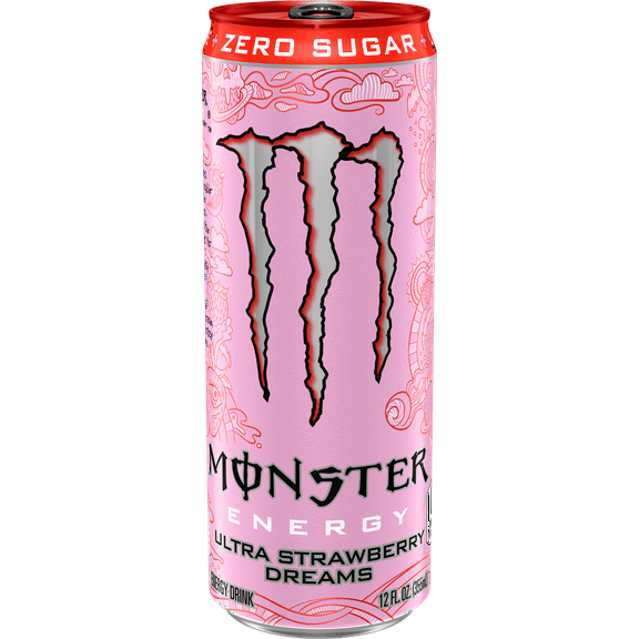 Monster Energy Ultra Strawberry Dreams Energy Drink 16 Fl Oz - Walmart.com