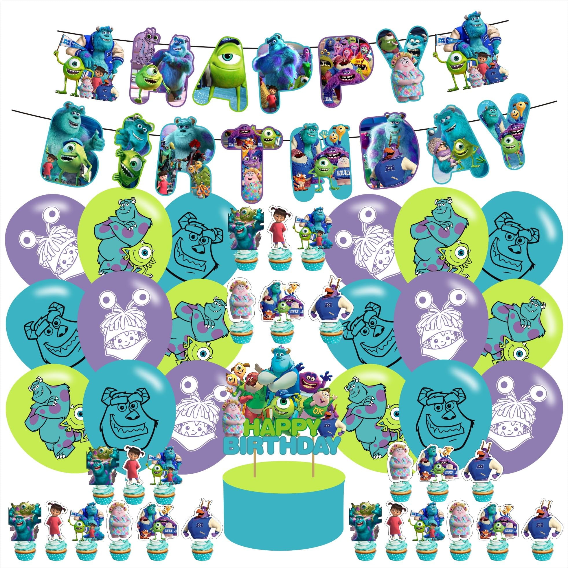 Monster University Birthday Party Decoration,Monster University Include MDH1Monsters Theme ...
