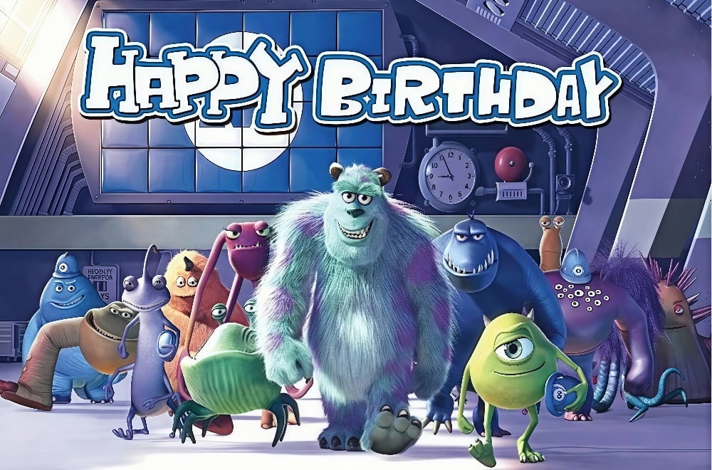 Monster University Theme Color Anime Style Cartoon Birthday Party ...