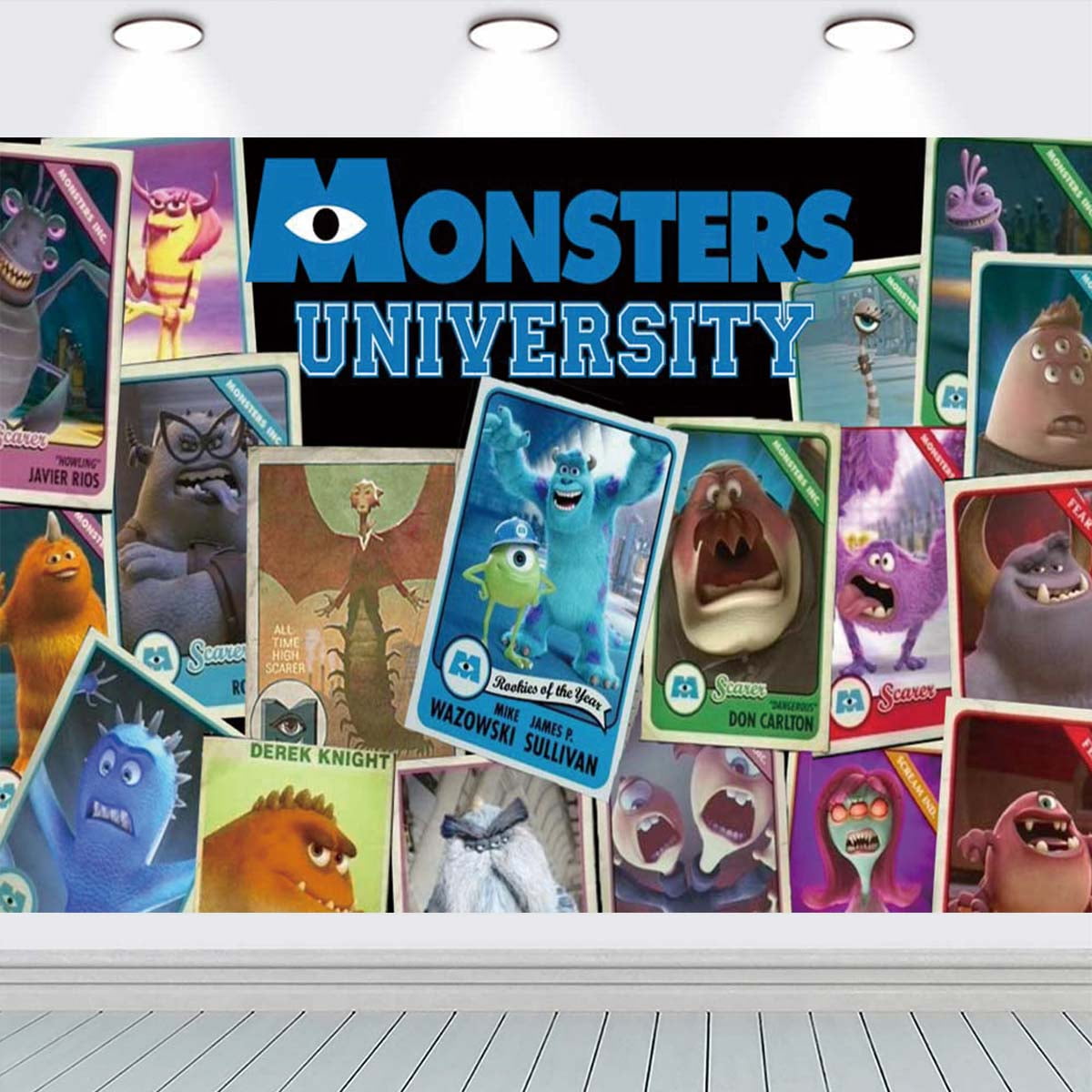 Monster University school Taspestry Wall Decor Birthday Banner Backdrop ...