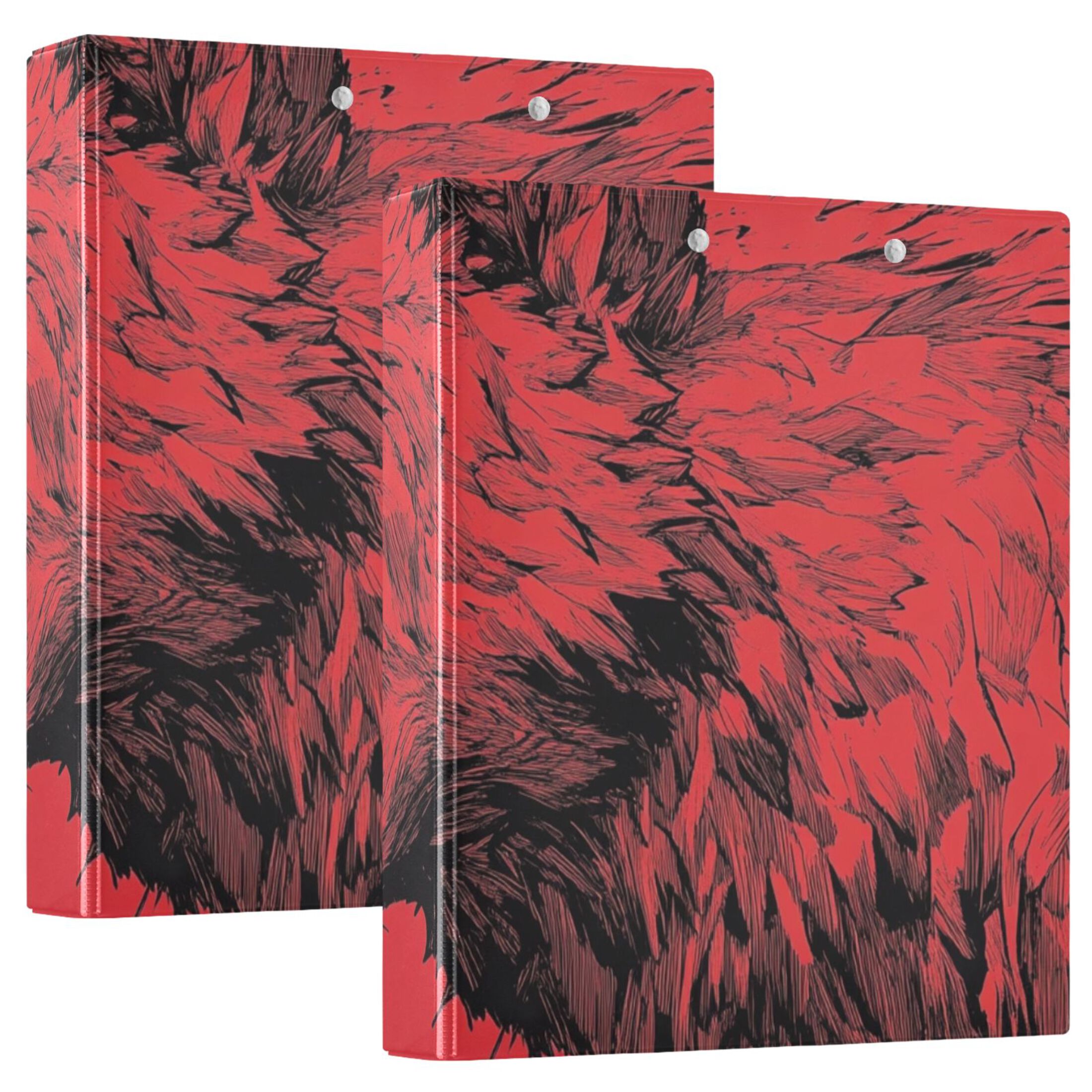 Monster Wolf 3 Ring Binders 1.5 inch Hardcover File Folders with ...
